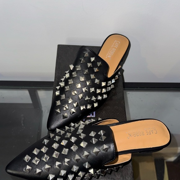 Cape Robbin | Shoes | Cape Robbin Black Pyramid Studded Mules | Poshmark